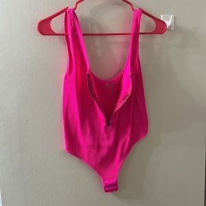 Tops | Neon Pink Bodysuit | Poshmark